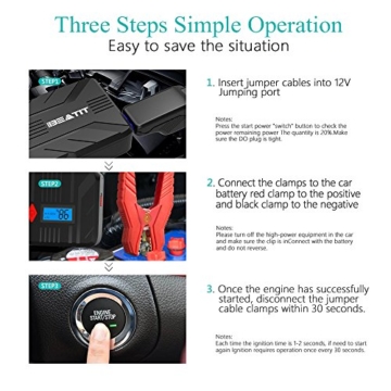 BEATIT B7 1200A Peak Portable Car Jump Starter Auto Battery Booster ...