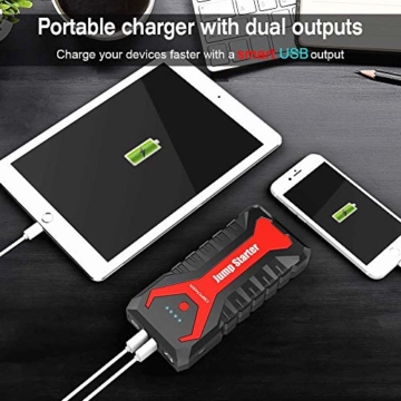 DBPOWER 2000A 19200mAh Portable Car Jump Starter Auto Battery Booster ...