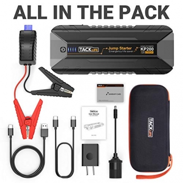 TACKLIFE 2000A Car Jump Starter For Up To ALL Gas And 7L Diesel Engines ...
