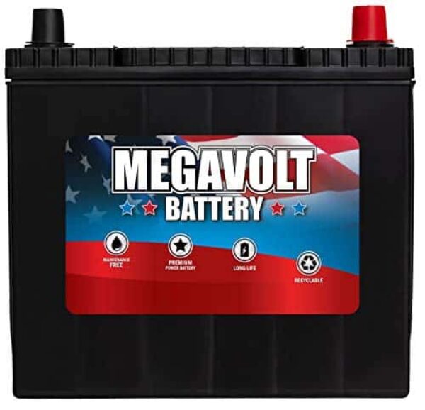 Megavolt Lead Acid Flooded Car Battery BCI 51R, 12V 55AH CCA500 CA525 ...
