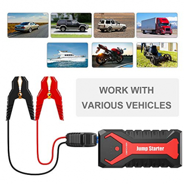 DBPOWER G16 2000 Amp Peak 12-Volt Portable Car Jump Starter, Jump ...